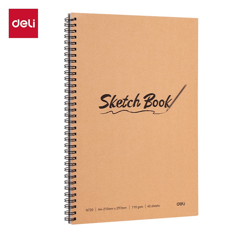 BLOK ZA CRTANJE DELI
Sketch book, A4, 40
listova, 110g,
BOČNA SPIRALA EN720