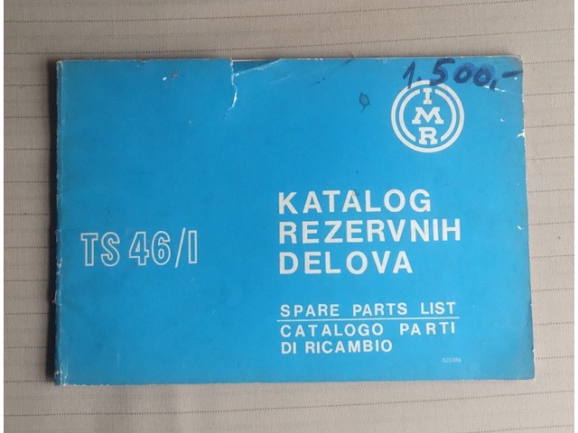 Rakovica - Katalog rezervnih delova dizel motor TS 46/I