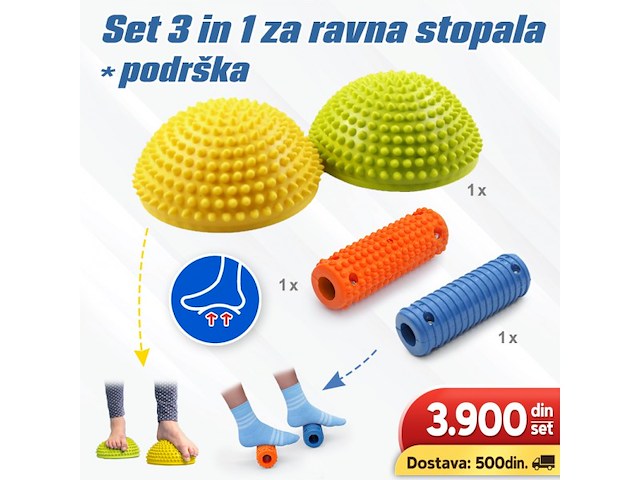 Set 3 in 1 za ravna stopala - podrška