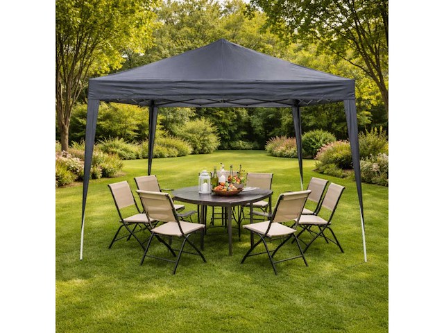 Progarden Pop-Up paviljon 3x3m Sivi – Instant Hladovina