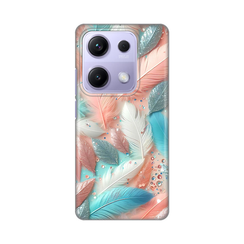 Torbica Silikonska Print za Xiaomi Redmi 14s Pastel Feathers
