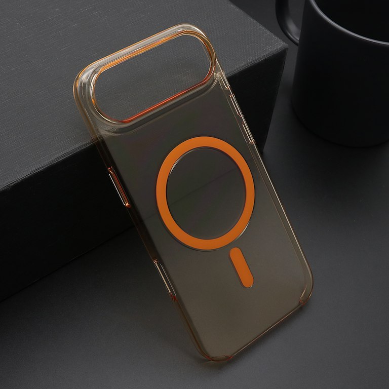 Zastitna maska (futrola) AMBER providna MagSafe - iPhone 17 Air narandzasta (MS)