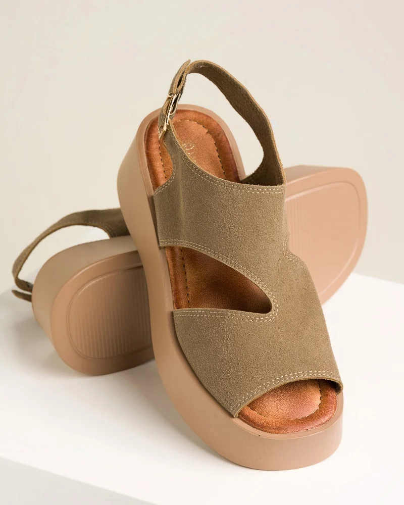 Sandale na platformu LS282645 bež