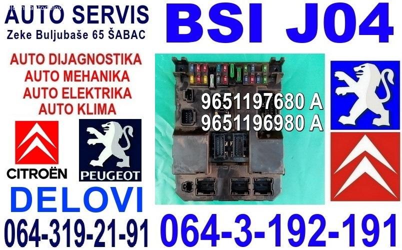 BSI J04 PEŽO 307 PEUGEOT CITROEN 9651197680 A , 9651196980