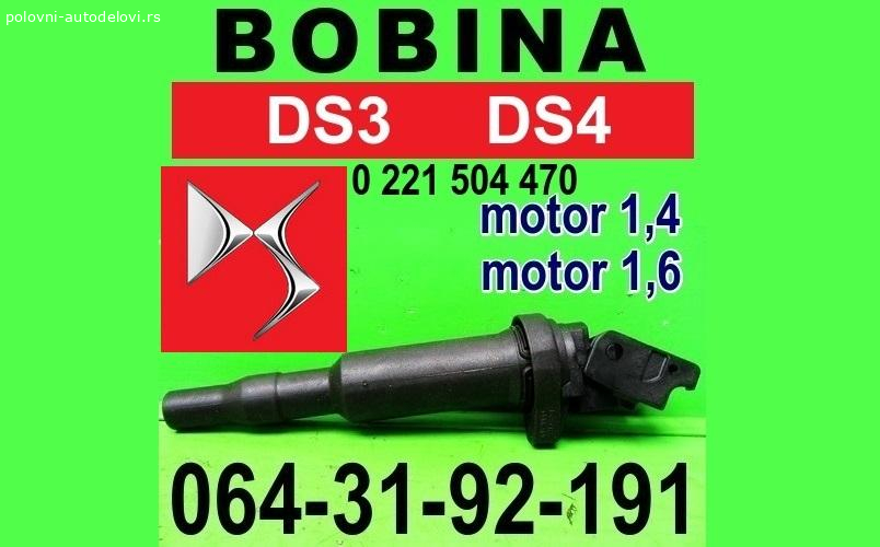 BOBINA CITROEN DS3, DS4 ZA MOTOR 1,4 I MOTOR 1,6