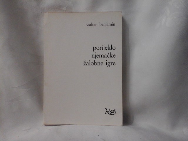Porijeklo njemačke žalobne igre Walter Benjamin logos
