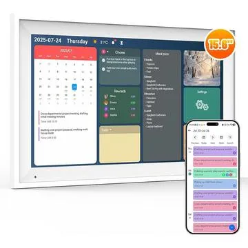 DIGITAL FAMILY ORGANIZER WITH TOUCHSCREEN DISPLAY - 15.6" - WHITE