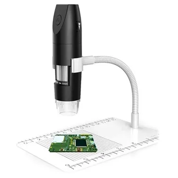 50X-1000X WIFI DIGITAL MICROSCOPE WITH STAND (OPEN BOX - EXCELLENT) - BLACK
