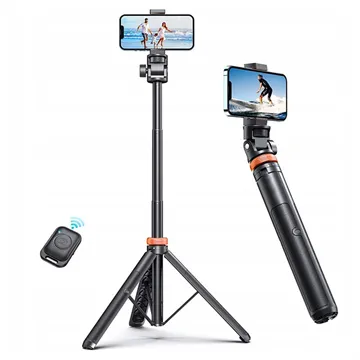 TECH-PROTECT L03S EXTENDABLE BLUETOOTH SELFIE STICK WITH TRIPOD STAND (OPEN BOX - EXCELLENT) - BLACK