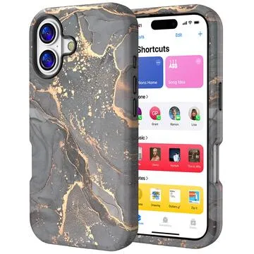IPHONE 17 LUXURY MARBLE HYBRID CASE