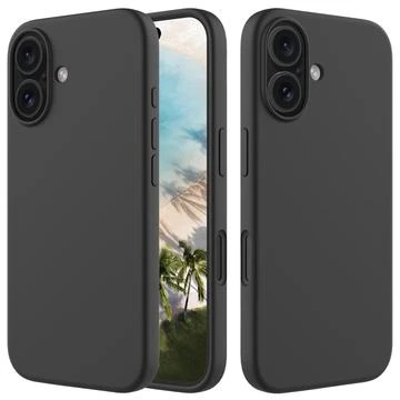 IPHONE 16 PLUS MASKA OD TEČNOG SILIKONA - CRNA