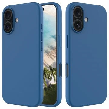 IPHONE 16 PLUS MASKA OD TEČNOG SILIKONA - PLAVA