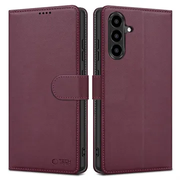 SAMSUNG GALAXY A57 TECH-PROTECT WALLET CASE W. MAGNET & STAND - MULBERRY