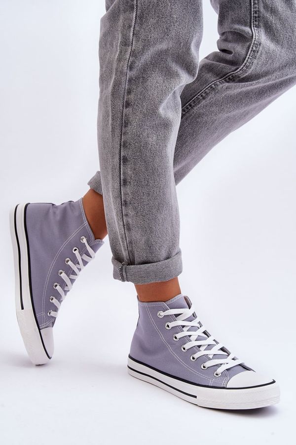 WOMEN'S CLASSIC HIGH SNEAKERS GRAY REMOS