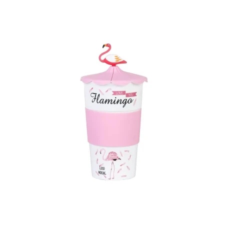 Street šolja sa poklopcem keramička flamingo 480 ml ( 705450 )