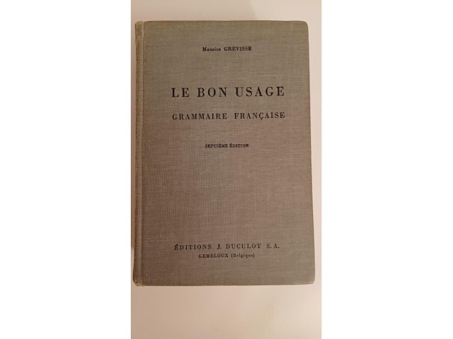 Francuska gramatika Le bon usage