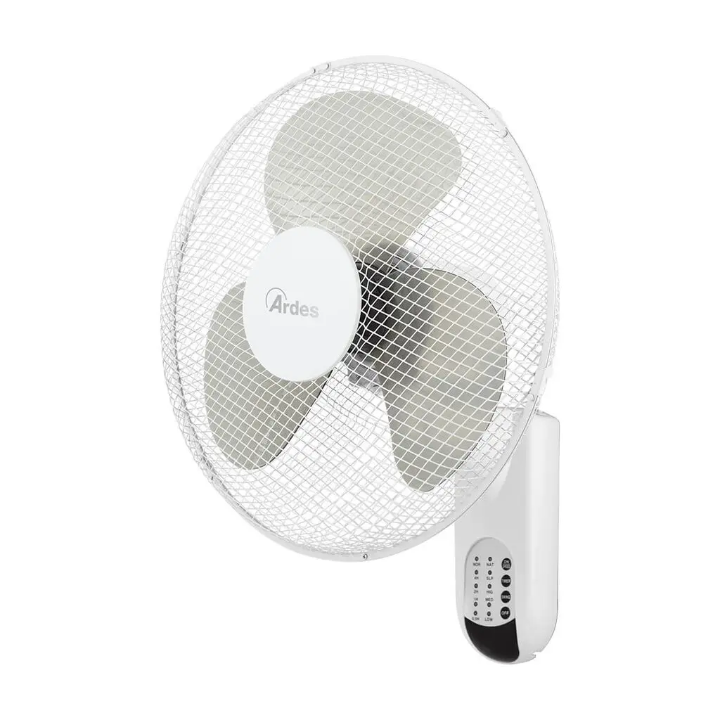 Ardes 5W40RW Zidni ventilator 50W sa daljinskim upravljačem i tajmerom, Beli