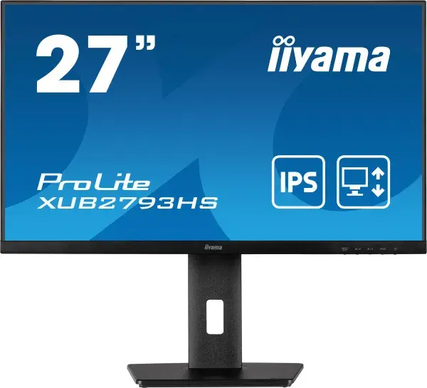 Iiyama Monitor, 27", XUB2793HS-B7, IPS, 1920x1080, 100Hz, 1ms, HDMI, DP, Zvučnici, Pivot