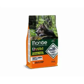 Monge BWild Grain Free Hrana Za Pse, Pačetina Sa Krompirom, Za Sve Rase, Puppy&Junior, 2.5kg