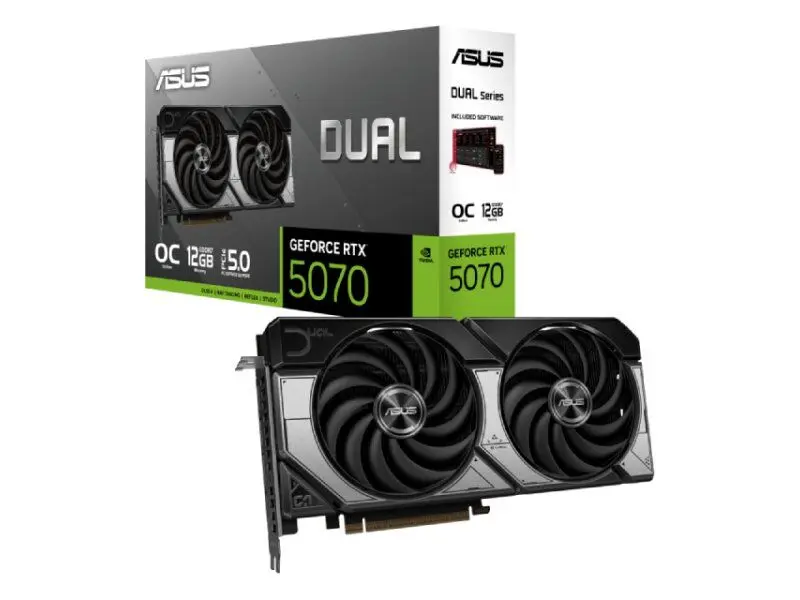 Asus Grafička kartica GeForce RTX 5070 DUAL-RTX5070-O12G, 12GB, 192bit