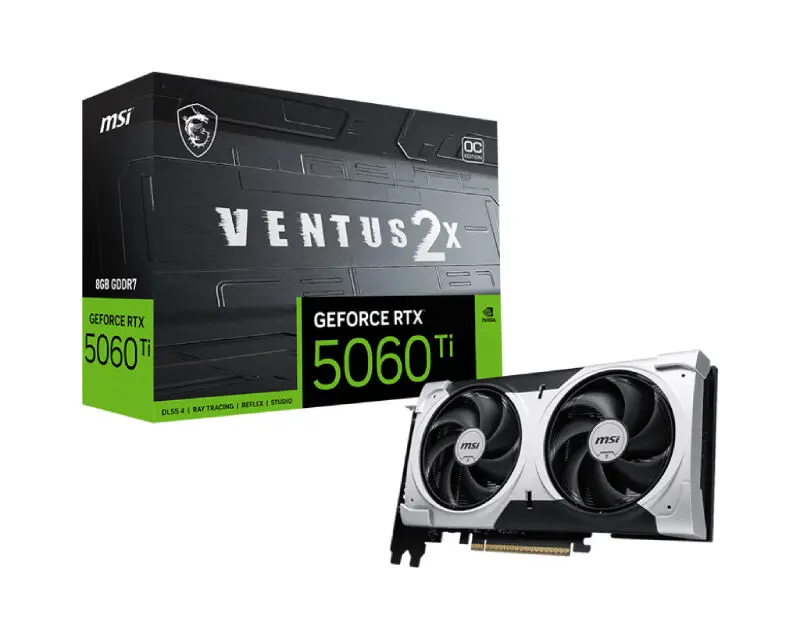 MSI Grafička kartica GeForce RTX 5060, TI VENTUS, 8G, 128bit, RTX 5060 Ti, 8G, VENTUS 2X OC PLUS