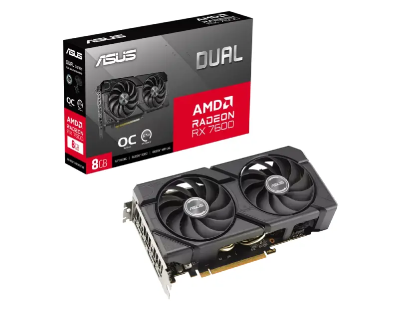 Graficka karta ASUS AMD Radeon RX 7600 EVO 8GB DUAL-RX7600-O8G-EVO