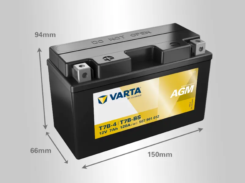 Varta Akumulator Powersports AGM YT7B-BS, 12V, 7Ah, L+