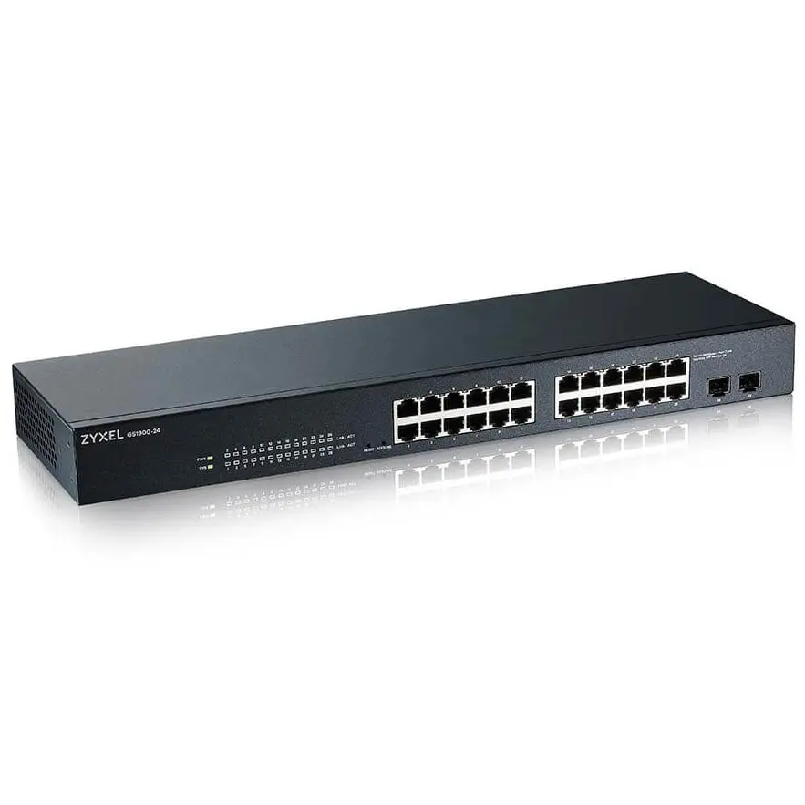 Zyxel GS1900-24 v2 Switch, 24-portni L2 Smart Managed Gigabit, 2xSFP Uplink