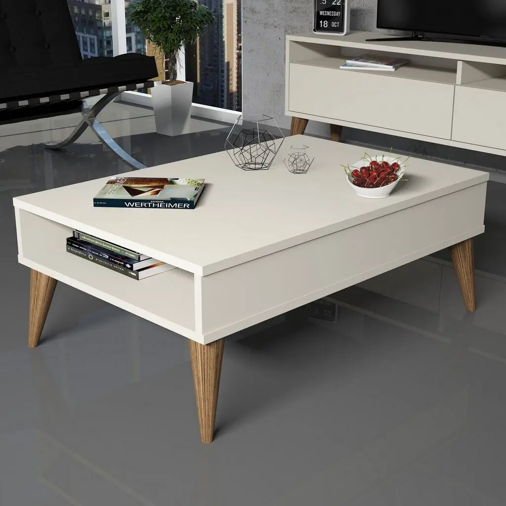 Hanah Home Klub sto Best 90x34,6x60​cm Krem