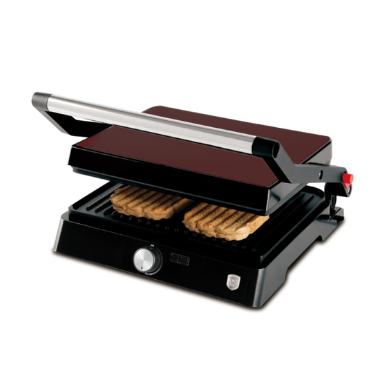 Toster Grill Kaufmax BH-9839, 2200W, Leonardo Neo Collection, Bordo boja