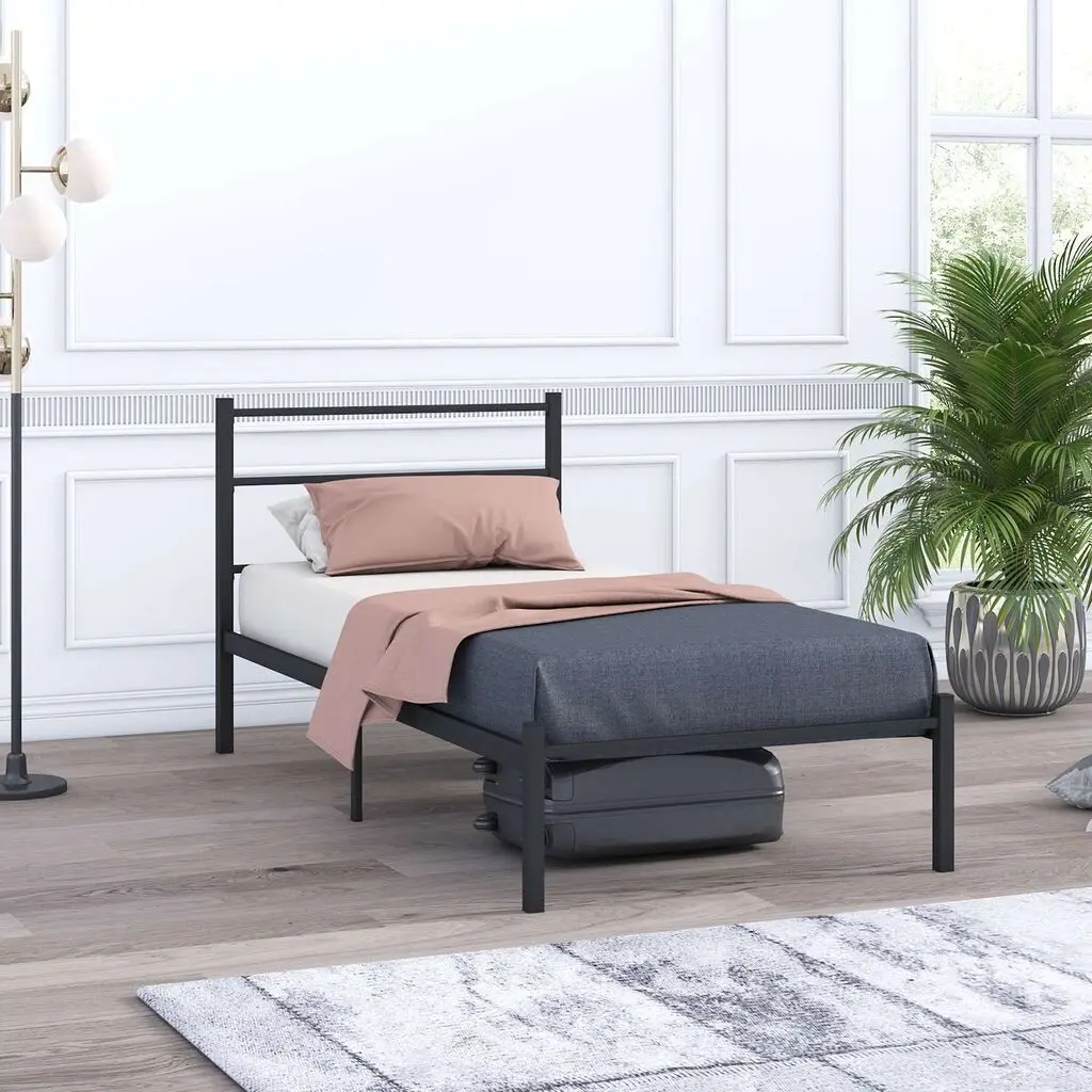 Hanah Home Ram za krevet Basic, 100x200 cm,Crni