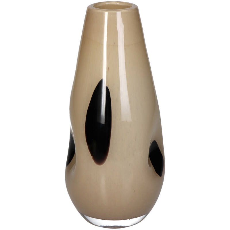 VAZA STAKLENA – Vase Beige 12x12x25cm
