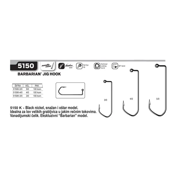 Cannelle Udica za pecanje 5150, 7150Bn Eagle Claw, 3/0