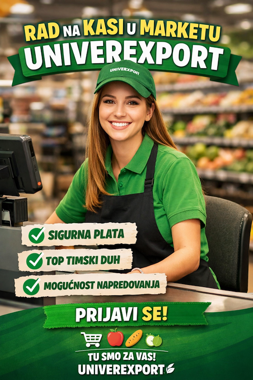 Rad Na Kasi U Marketu Univerexport Privremeni poslovi