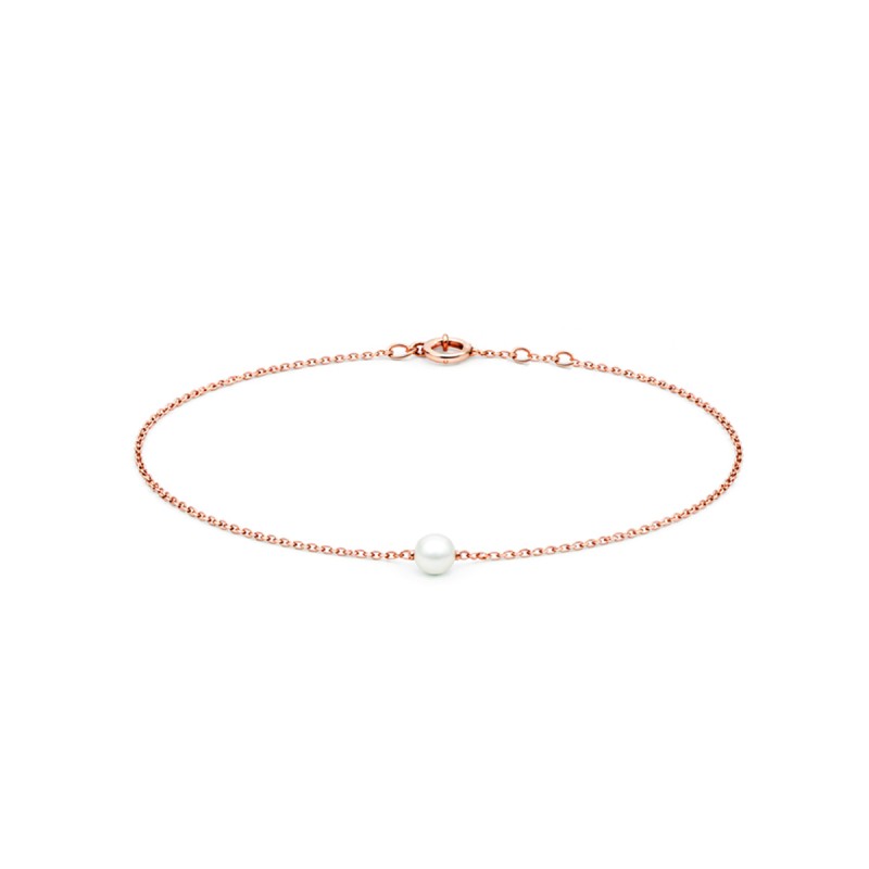 GOLD PEARL BRACELET LADY DIANA 14KT ROSE GOLD