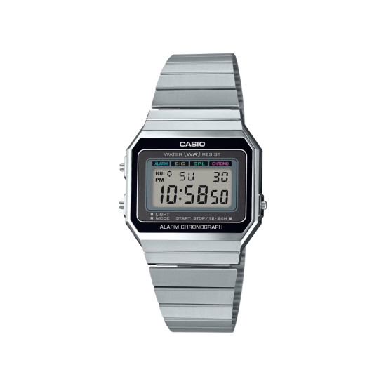 Casio Vintage A700W-1A unisex Slim Elegance Silver Tone