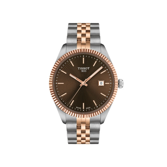 TISSOT T1564102229101 Ballade 40mm Guilloché Brown dial 10ATM