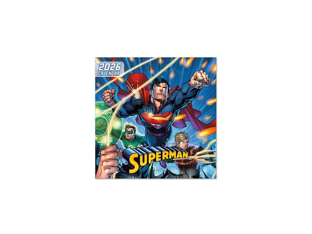 Zidni kalendar 2026 - Superman, 30x30 cm