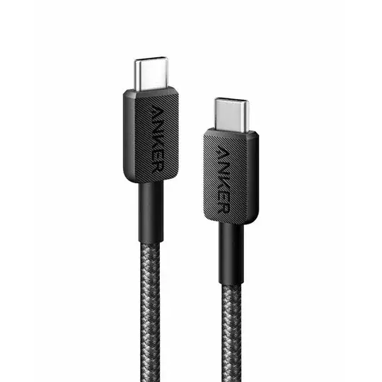 Anker kabl 322 USB-C na USB-C, 90 cm, pleten, crni