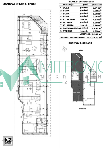 Četvorosoban stan na prodaju, 80m2, 186.000€
