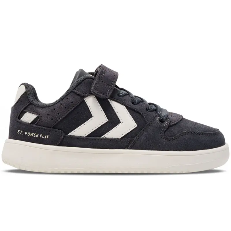 HUMMEL Patike za dečake St. power play suede jr, Crno-bele