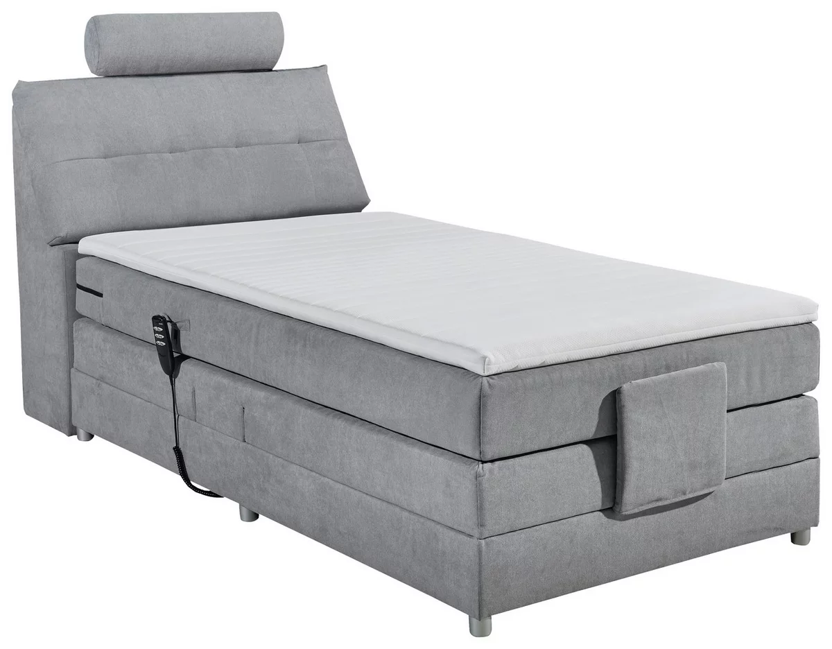 BOXSPRING KREVET 120/200 cm svetlosiva