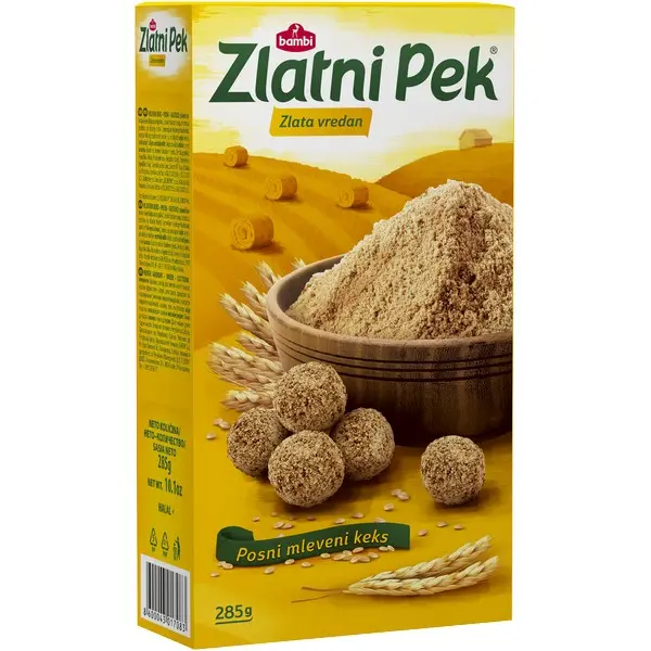 Zlatni pek Mleveni keks, Posni, 285g