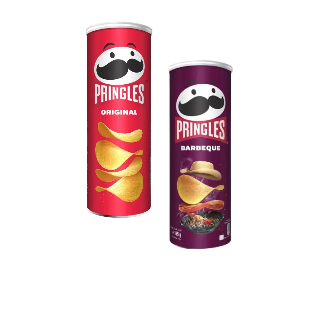 Pringles Čips Original, 165g+Pringles Čips, Roštilj sos, 165g