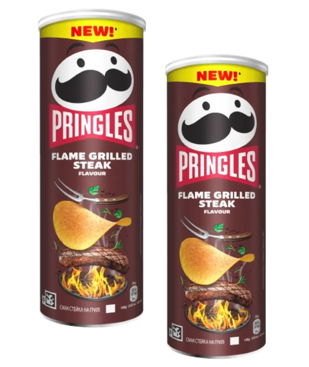 Pringles Čips, Biftek na žaru, 165g, 2 komada