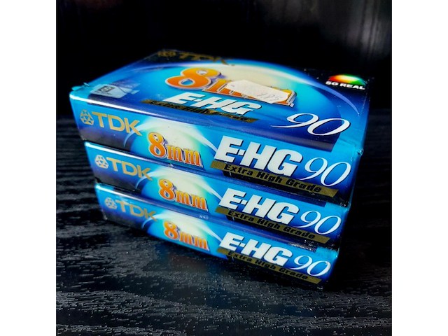 TDK E-HG 90 min EHG 8 mm audio kasete 3 kom. JAPAN