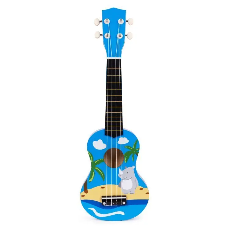 Eco Toys Ukulele gitara za decu sa 4 najlonske žice, Plava