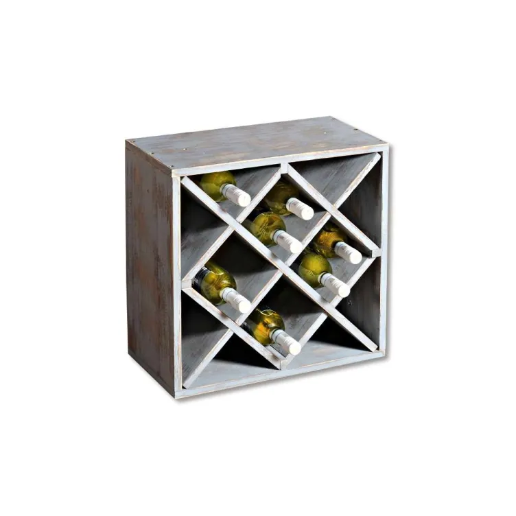 KESPER KSP69246 POLICA ZA VINO SIVO DRVO 20 BOCA 50X50X25CM
