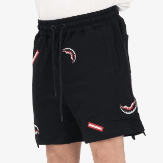 SPRAYGROUND Šorc SHARK PATCHES SHORTS BLK