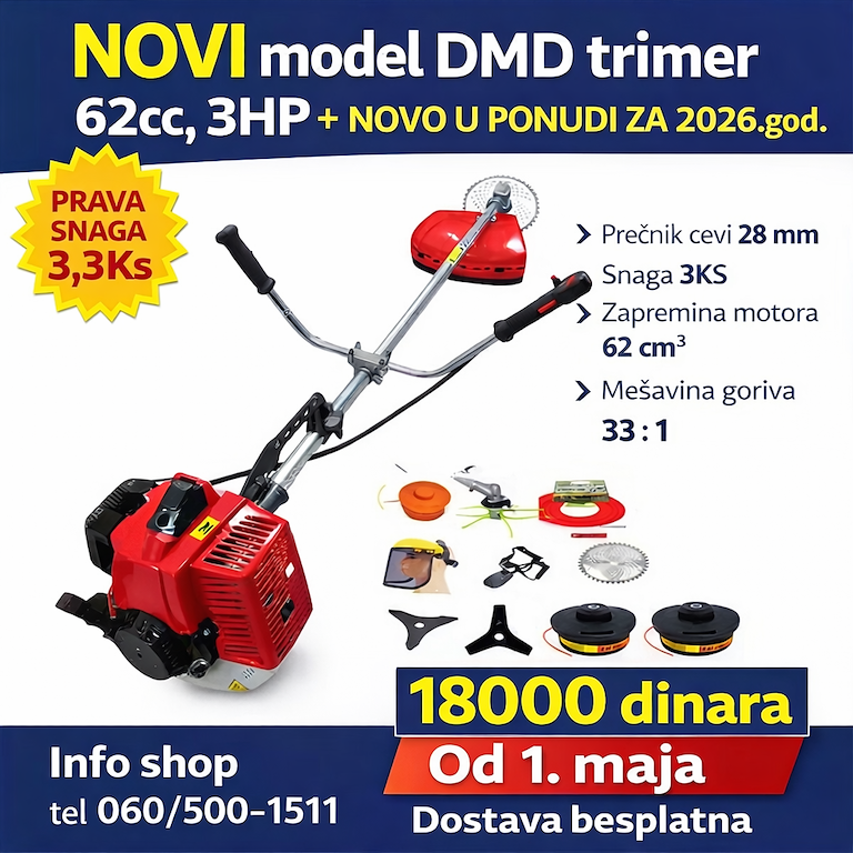 DMD TRIMER trimeri od 2,2 KS do 3,3 KS, +